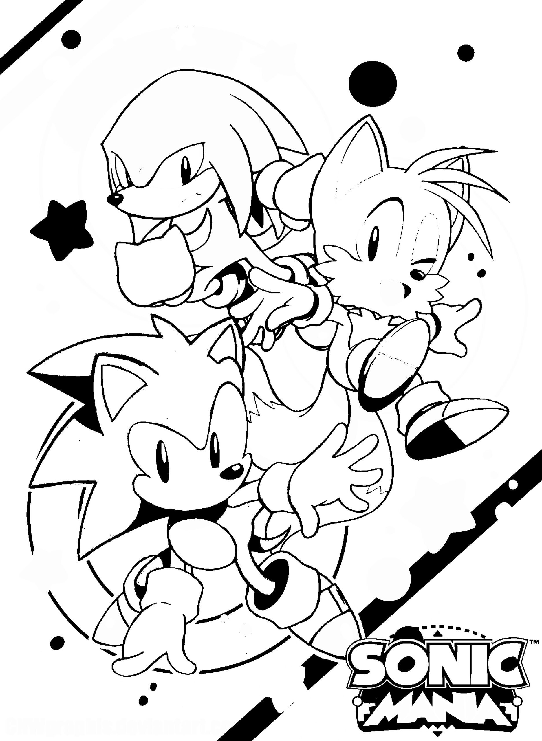 Personajes De Sonic Para Colorear | Sonicparacolorear.com