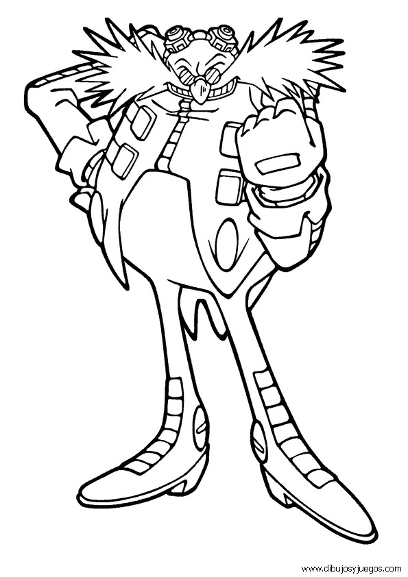 Sonic Malo Para Colorear | Sonicparacolorear.com
